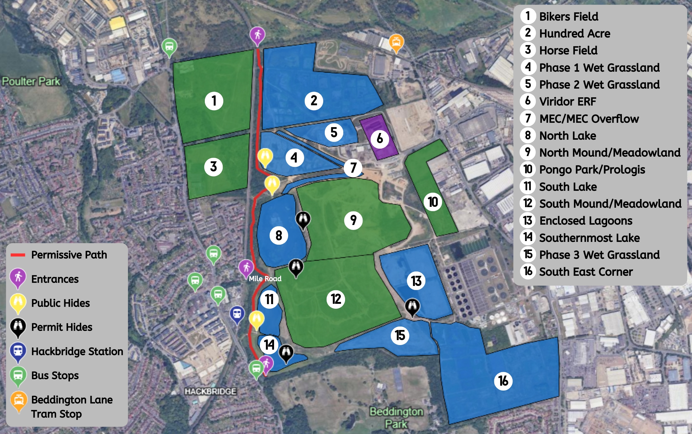 Site Map | Beddington Farmlands Nature Reserve
